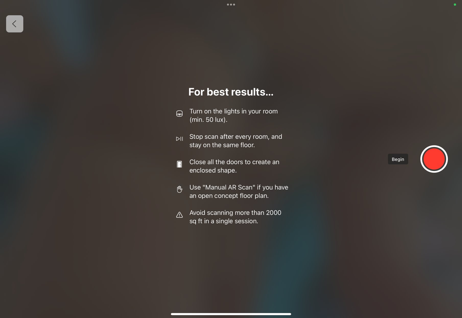 Scan a Floor Plan with LiDAR Auto-Scan (iOS)
